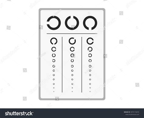 Illustration Visual Acuity Test Chart Stock Vector Royalty Free 1875118255