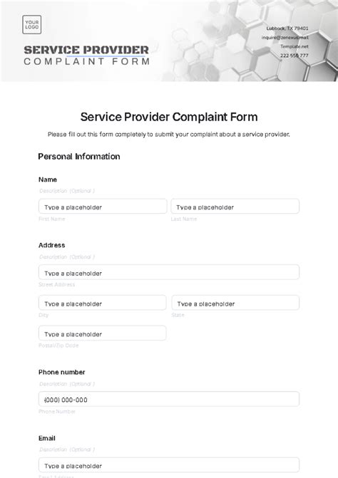 Free Funny Complaint Form Template To Edit Online