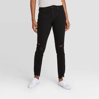 Universal Thread Womens Mid Rise Skinny Jeans Black 00 Shopstyle