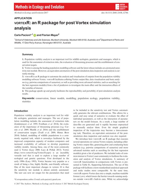 PDF VortexR An R Package For Post Vortex Simulation Analysis