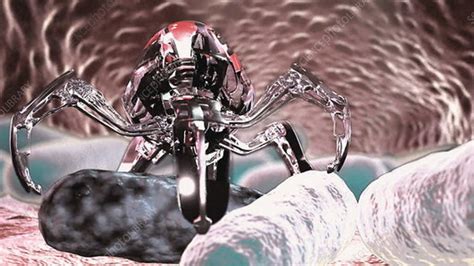 Medical Nanobot Killing Bacteria Animation Stock Video Clip K001