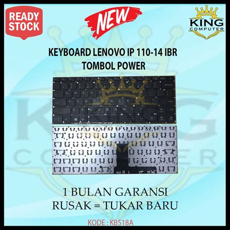 Jual Keyboard Laptop LENOVO IP 110 14 IBR Ada Tombol Power Shopee Indonesia