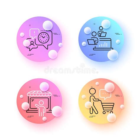 Teamwork Time Management And Musical Note Line Icons For Website Printing For Design Vector