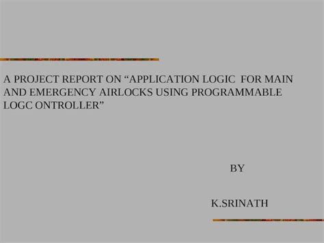 Ppt Project Report Of Programmable Logic Controller Dokumentips
