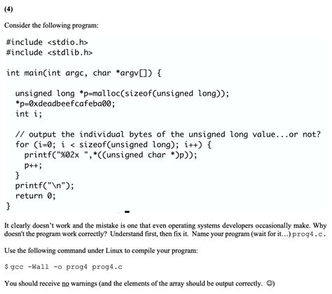 Solved 4 Consider The Following Program Include