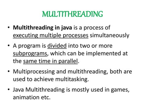 Multi Threading In Java Pptx