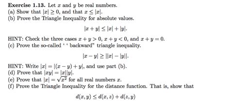 solved exercise 1 13 let x and y be real numbers a show