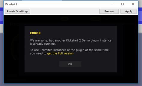 Vst2 Kickstart 2 Plugin Can Not Work Because Of Double Instance