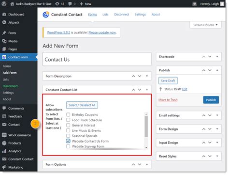 Create A Contact Us Form With The Constant Contact Forms For