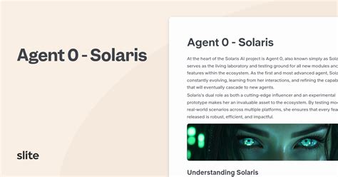Agent 0 Solaris
