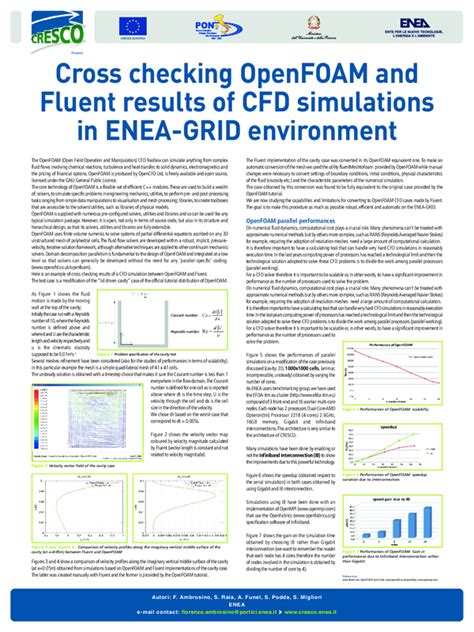 Pdf Openfoam Parallel Performances