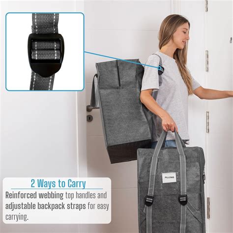 Veno 2 Pack Moving Bags Wadjustable Backpack Straps