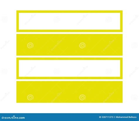 Rectangle Geometric Shape And Outline Collection Yellow Stock Vector Illustration Of Geometric