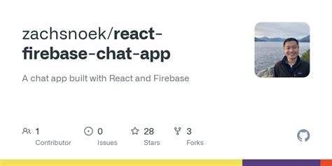 github zachsnoek react firebase chat app a chat app built with react