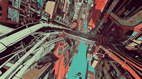 Premium Photo Abstract Illustration Of A Landscape Of City Urban Area