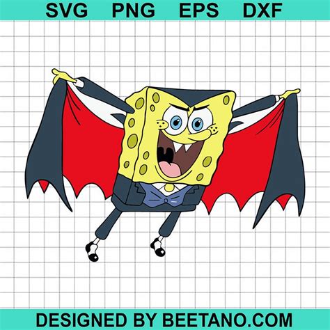 Halloween Spongebob Svg Halloween Spongebob Bat Svg Halloween Bat Svg