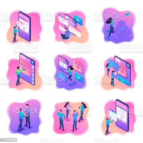 청소년 또는 젊은 기업가와 아이소메트릭 밝은 개념 벡터 일러스트 레이 션 웹사이트 디자인에 대 한 경영자에 대한 스톡 벡터 아트 및 기타 이미지 Istock