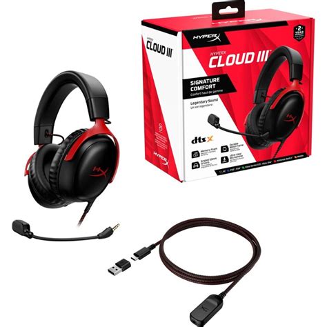 Hyperx Cloud Iii Wired Angled 53mm Drivers Dts Memory Foam Durable Frame Ultra Clear 10mm Mic