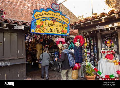 Mexican Shop On Olvera Street Tourist Attraction In Los Angeles