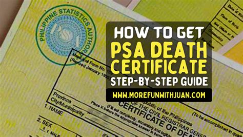 How To Obtain A Psa Death Certificate A Step By Step Guide Online