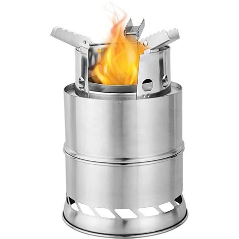 Set De Réchaud De Camping Mini Poêle à Bois Gaz à Dos Randonnée