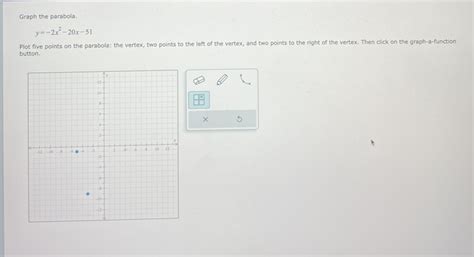 solved graph the parabola y 2x 2 20x 51 plot five points on the