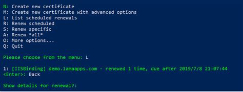 Installing Free Ssltls Certificates From Lets Encrypt On Iis In Windows Server Lama Apps