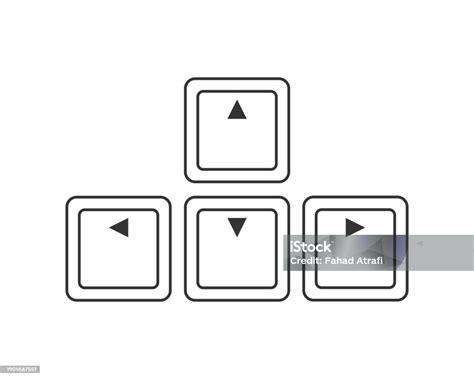 Cursor Key Arrangements The Four Cursor Keys In The Cursor Key Zone Arrow Keys Stock