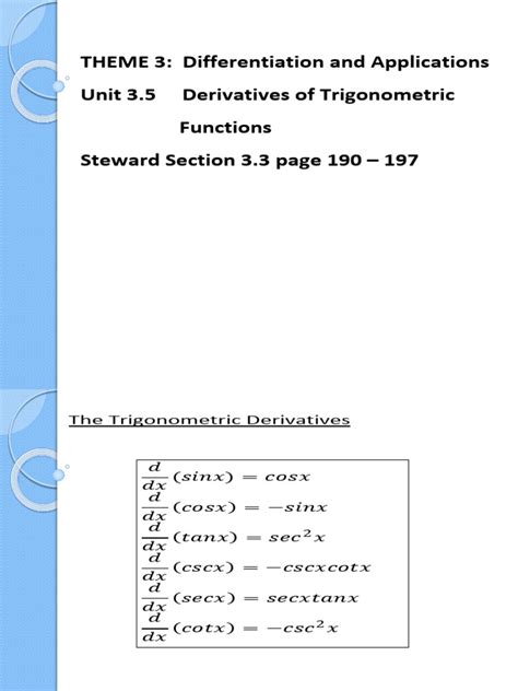 Unit 35 Pdf Derivative Tangent