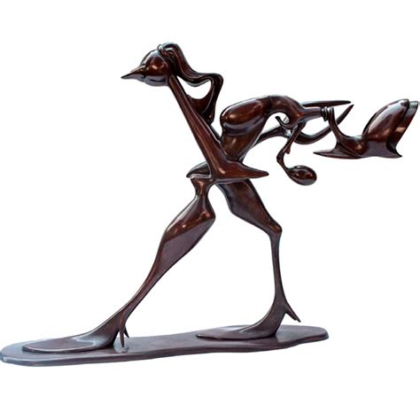 Escultura Espacionismo Surrealismo Fundición En Bronce El Avestruz Turbo Marcos Pizarro Gliewe