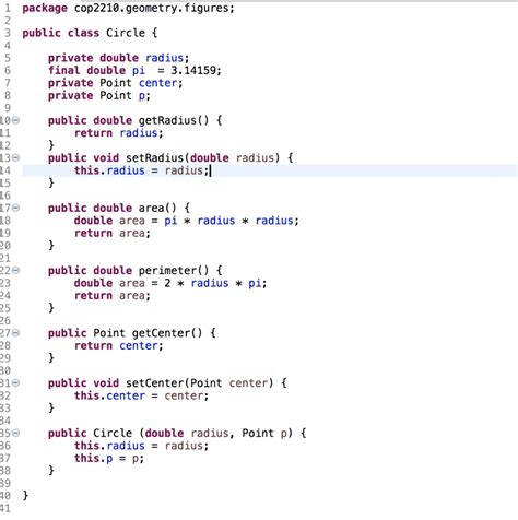 Modify The Circle Class To Add Information About Chegg