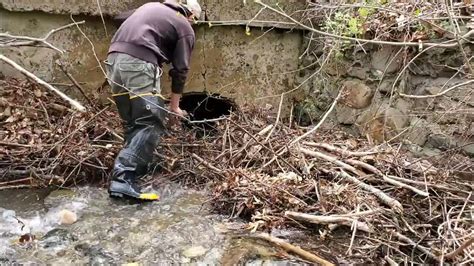 Unclogging Massive Clog From Giant Thick Cast Iron Culverts Youtube