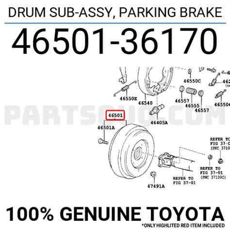 Drum Sub Assy Parking Brake 4650136170 Toyota Parts Partsouq