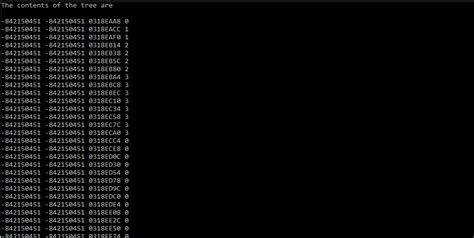 Pointers C Printing Values In Vector Based Binary Tree After