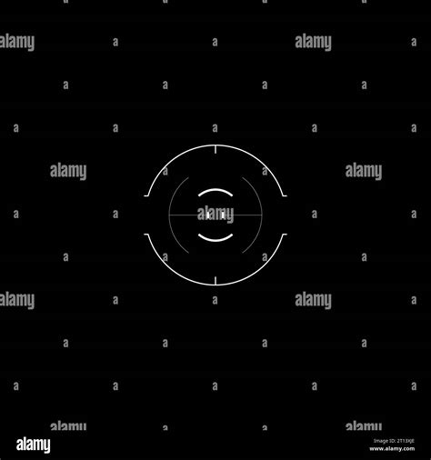 Futuristic Gui Circle Target Aim Sight Hud Reticle Cyberpunk Aesthetics Stock Vector Image