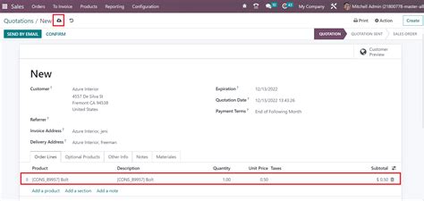 How To Create An Invoice From Odoo Sales Quotation Send Product Information