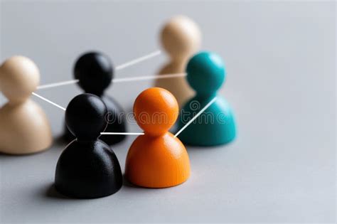 Social Media Network Digital Display With Vibrant Colored Figures Connected By Lines Represents