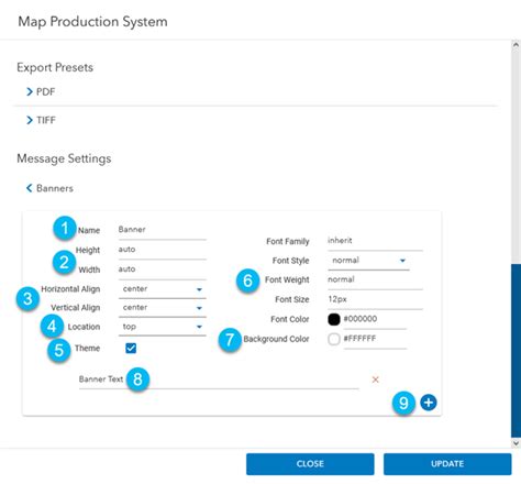 Message Settings—arcgis Production Mapping Server Extension