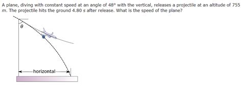 Solved How Far Does The Projectile Travel Horizontally Chegg Com