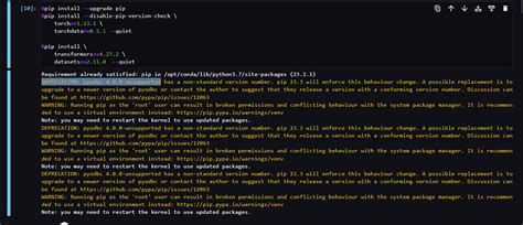 Issue Pip Install DEPRECATION Pyodbc Generative AI With Large Language Models