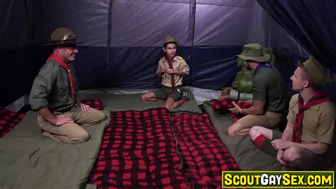 Damien And Serg Foursome Anal Sex Inside The Scout Tent Xnxx Com