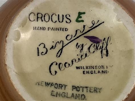 Clarice Cliff Crocus Pattern Tankard Shape Sugar Bowl From A Coffee Set