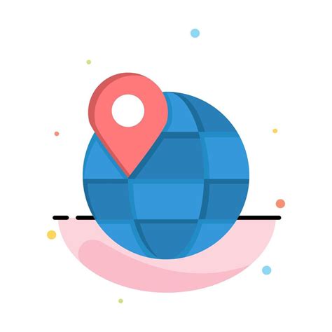 Location Map Globe Internet Abstract Flat Color Icon Template 15199812