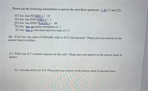 Solved Please Use The Following Information To A Solutioninn