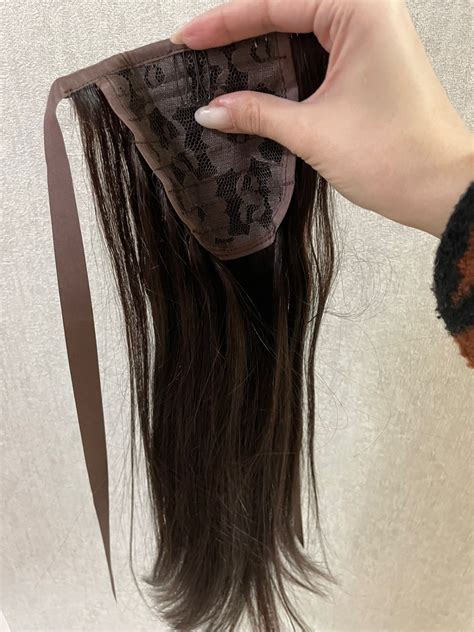 Искусственный накладной конский хвост AMERA Из натуральных волос ...