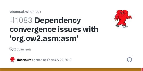 Dependency Convergence Issues With Orgow2asmasm · Issue 1083