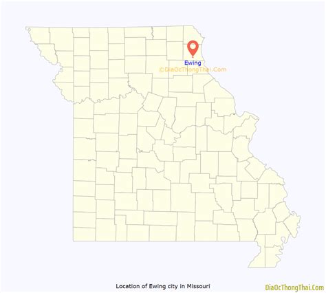 Map Of Ewing City Missouri Thong Thai Real