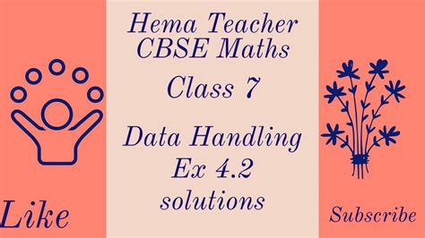 Cbsemaths Class7 Data Handlingex4 2 Solutions Youtube