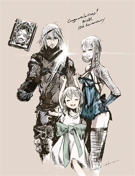 Kaine Yonah And Grimoire Weiss Nier And 1 More Drawn By Itahana