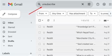 how to unsubscribe emails in gmail